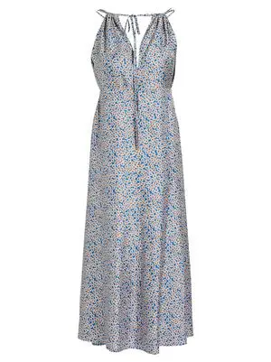 VICTORIA BECKHAM Floral-Print Silk-Twill Midi Dress
