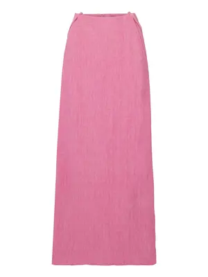 Jacquemus Novio Linen Maxi Skirt - Pink
