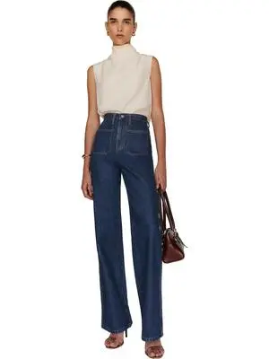 REFORMATION Alyssa Stretch High Rise Wide Leg Jeans