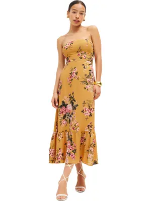 REFORMATION Arta Strapless Maxi Dress Anjelica