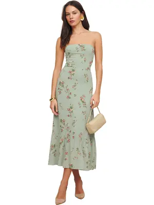 REFORMATION Arta Strapless Maxi Dress Hampstead