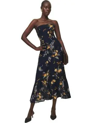 REFORMATION Arta Strapless Maxi Dress Seychelle