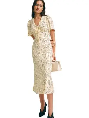 REFORMATION Tyra Midi Dress - Ivory