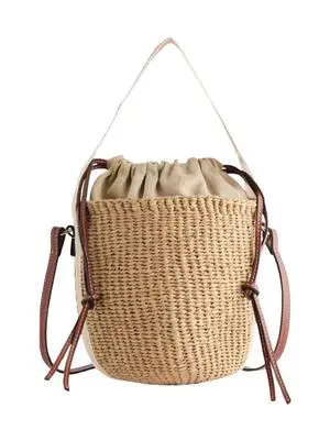 Chloé Woody Small Raffia Basket Bag - White