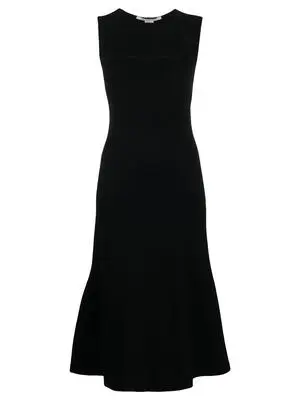 Stella McCartney Square-neck Flared Dress - Black