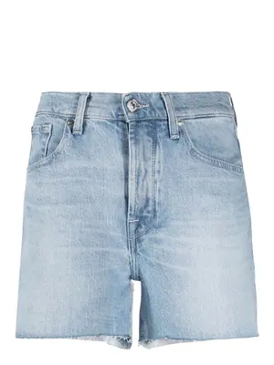 7 FOR ALL MANKIND 7 For All Mankind Raw-Cut Hem Denim Shorts