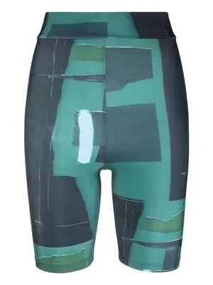 Henrik Vibskov Graphic-print Shorts - Green