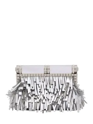 Dolce & Gabbana Fringed Leather Clutch - Silver