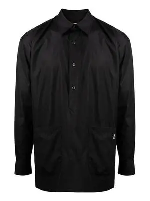 THE POWER FOR THE PEOPLE Logo-patch Detail Shirt - Black