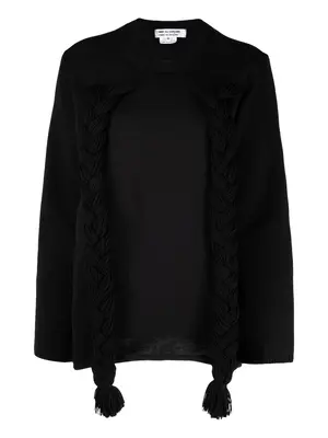 Comme Des Garçons Braided-detail Jumper - Black