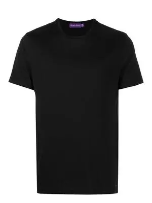 Ralph Lauren Purple Label Script Logo-embroidered Cotton T-shirt - Black