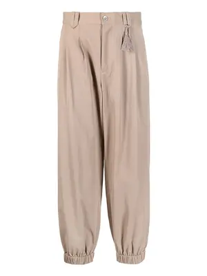 PORTS V Cropped Pleated Trousers