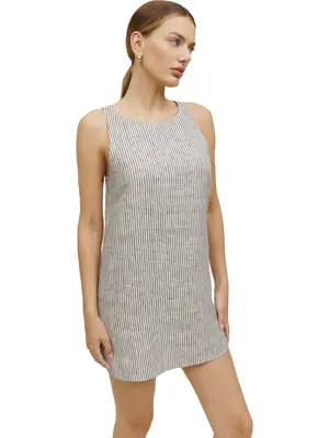 REFORMATION Jessi Linen Mini Dress Vineyard