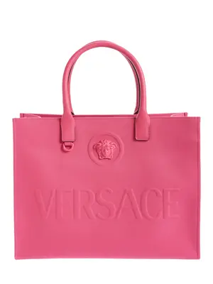 Versace Versace La Medusa Canvas Tote Fuchsia/ Versace Gold