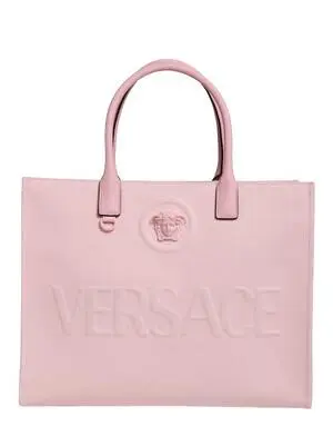 Versace La Medusa Canvas Tote - Pastel Pink Versace Gold