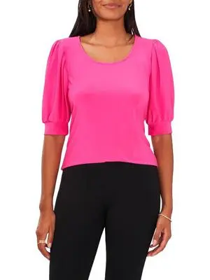 Chaus Chaus Balloon Sleeve Jersey Top Rose Pink