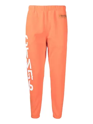 Heron Preston Logo Cotton Track Pants - Orange