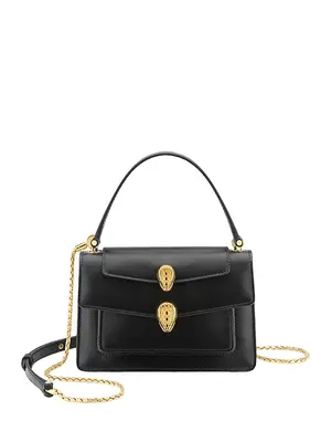 BVLGARI X Alexander Wang Serpenti Forever Leather Cross-body Bag - Black