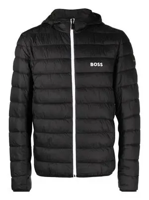 Hugo Boss Logo-print Puffer Jacket - Black