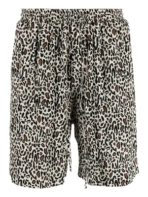 Nanushka Leopard-print Track Shorts - Neutrals