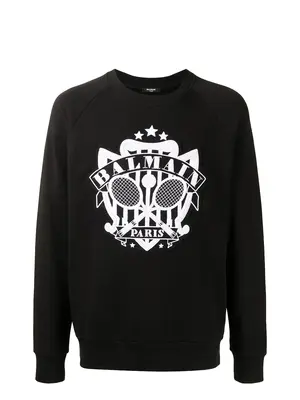 Balmain Logo-embellished Sweatshirt - Black