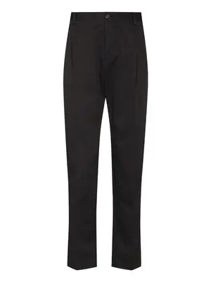 Dolce & Gabbana Cropped Tapered Trousers - Black