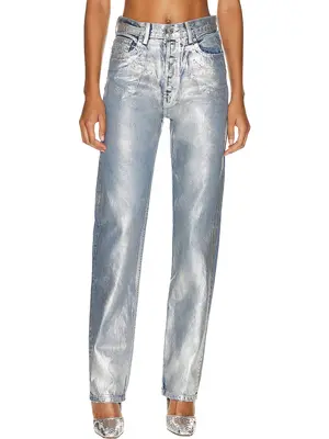 EB DENIM High Rise Straight Jeans - Foil