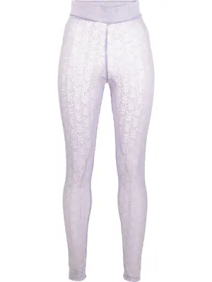Philipp Plein Monogram-pattern Leggings - Purple