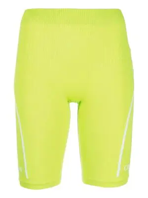 Off-White Ribbed Cycling Shorts - Green