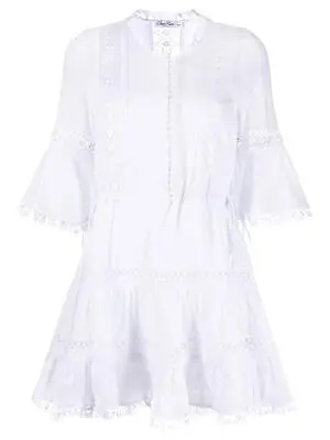 CHARO RUIZ IBIZA Lace-Detail Cotton Shirtdress