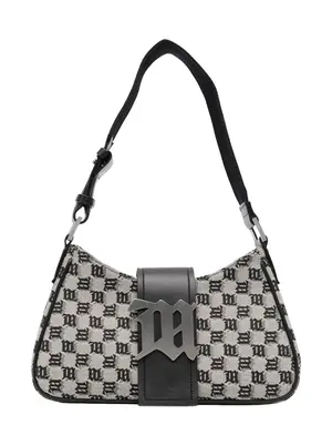 MISBHV Monogram Jacquard Shoulder Bag - Grey
