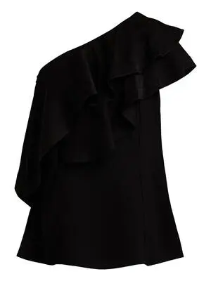 3.1 Phillip Lim One-shoulder Ruffled Top - Black