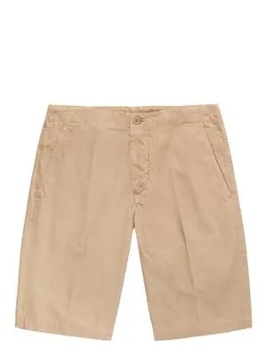 Aspesi Straight-leg Garment-dyed Cotton Bermuda Shorts - Neutrals
