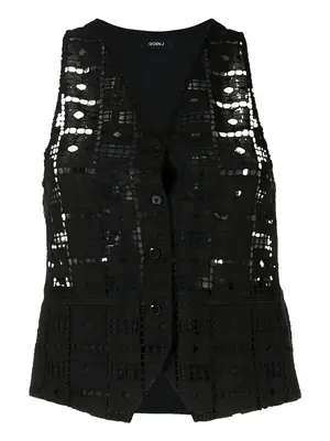 Goen.j Cut-out Detail Vest - Black