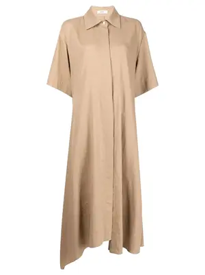 Goen.j Straight-cut Shirt Dress - Brown