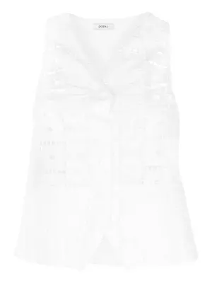 Goen.j Cut-out Detail Vest - White