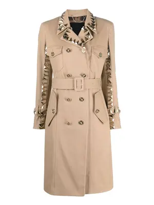 PHILIPP PLEIN Philipp Plein Studded Belted Trench Coat