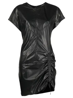 Isabel Marant Adelissa Leather Mini Dress - Black