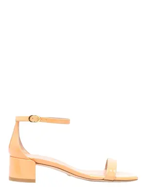STUART WEITZMAN Nudist Curve Patent Sandals - Orange