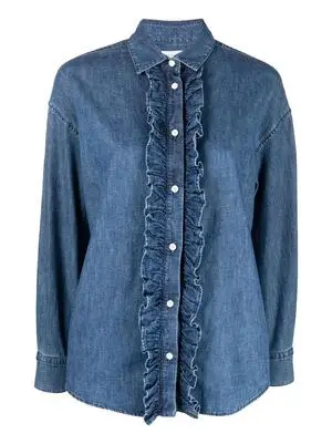 JACOB COHEN Jacob Cohën Ruffle-Trim Detail Shirt