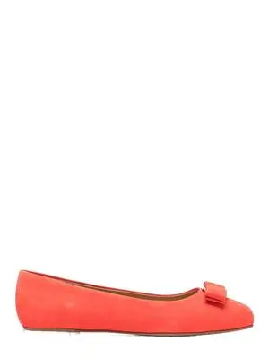 FERRAGAMO Logo-plaque Ballerina Shoes - Red