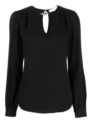 Michael Kors Long Sleeve Blouse - Black