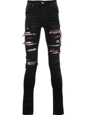 Amiri Ripped Skinny Jeans - Black