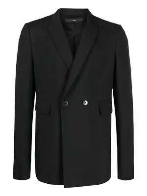 SAPIO Double-breasted Tailored Blazer - Black