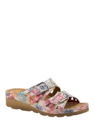 SPRING STEP SHOES Flexus By Spring Step Delphis Slide Sandal Pink Multi