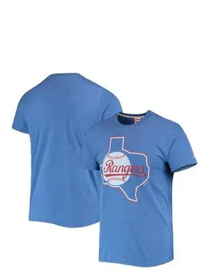 HOMAGE Texas Rangers Hand-drawn Logo Tri-blend T-shirt - Royal
