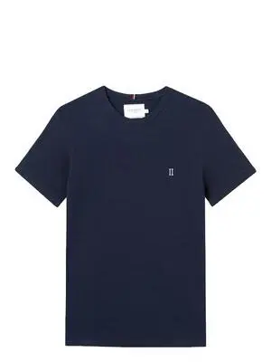 LES DEUX Cotton Piqué Crewneck T-shirt - 4646-dark Navy