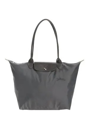 Longchamp Longchamp Le Pliage Green Recycled Canvas Large Shoulder Tote Graphite