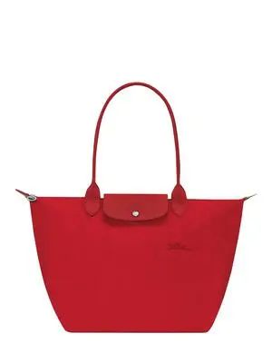 Longchamp Longchamp Le Pliage Green Recycled Canvas Large Shoulder Tote Tomato
