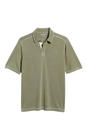 Johnston & Murphy Slub Modal Blend Polo - Olive